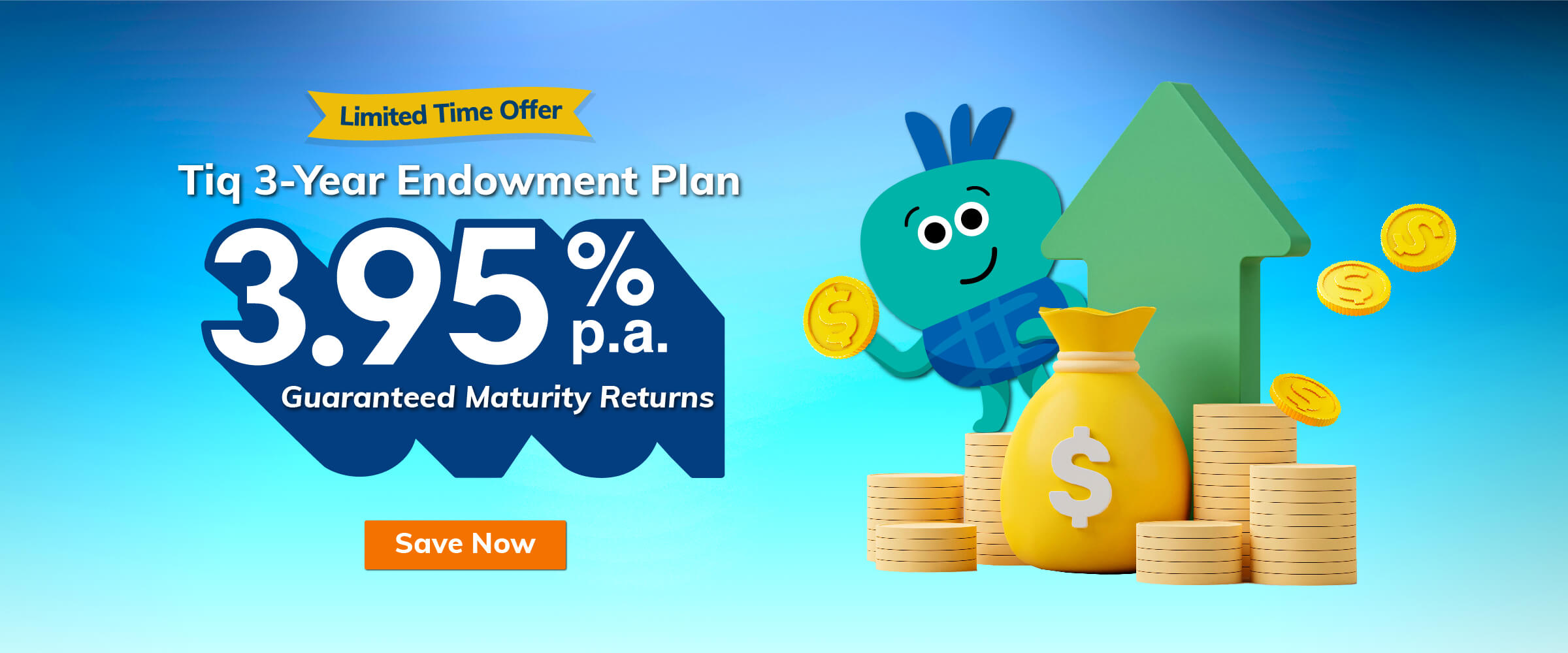 Tiq 3-Year Endowment Plan - Savings Insurance | Tiq by Etiqa