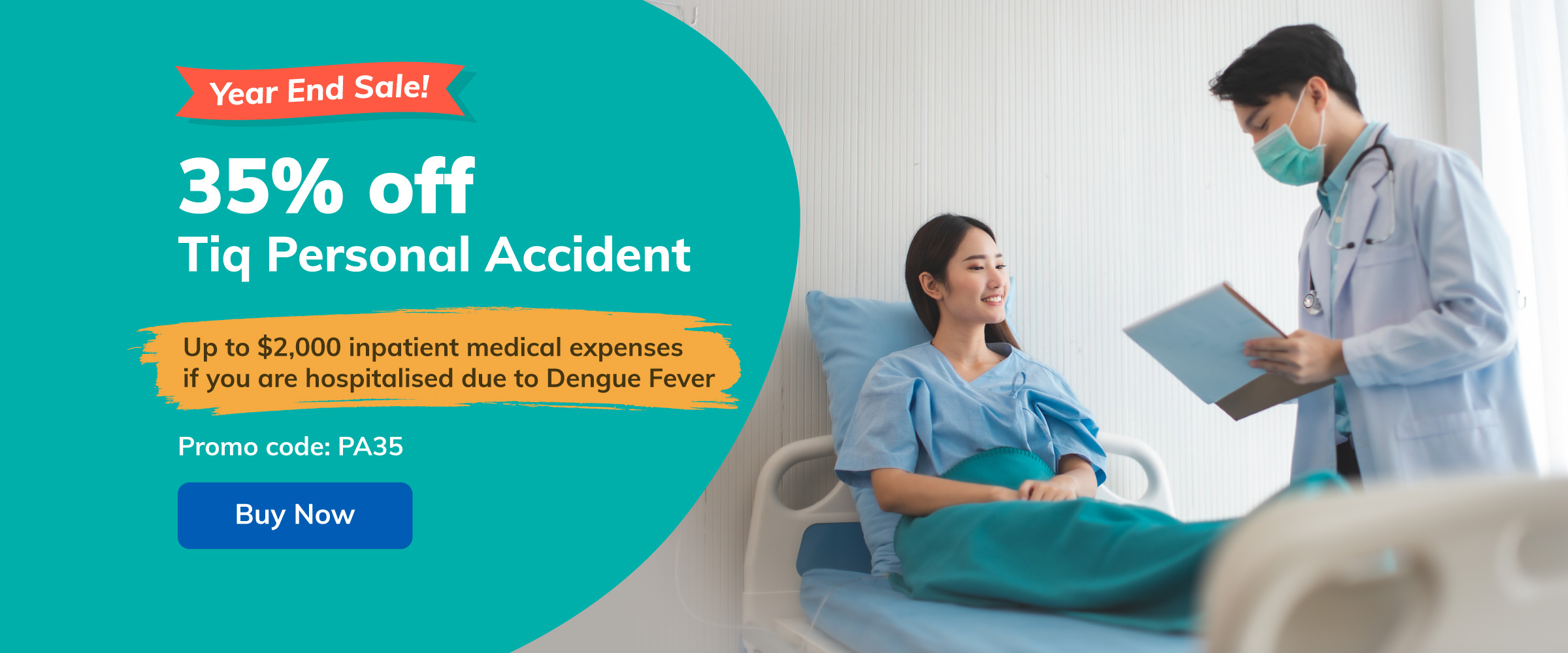 Tiq Personal Accident Promo: 35% off